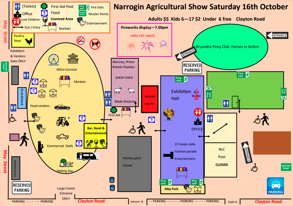 Show Map & Program – Narrogin Agricultural Society